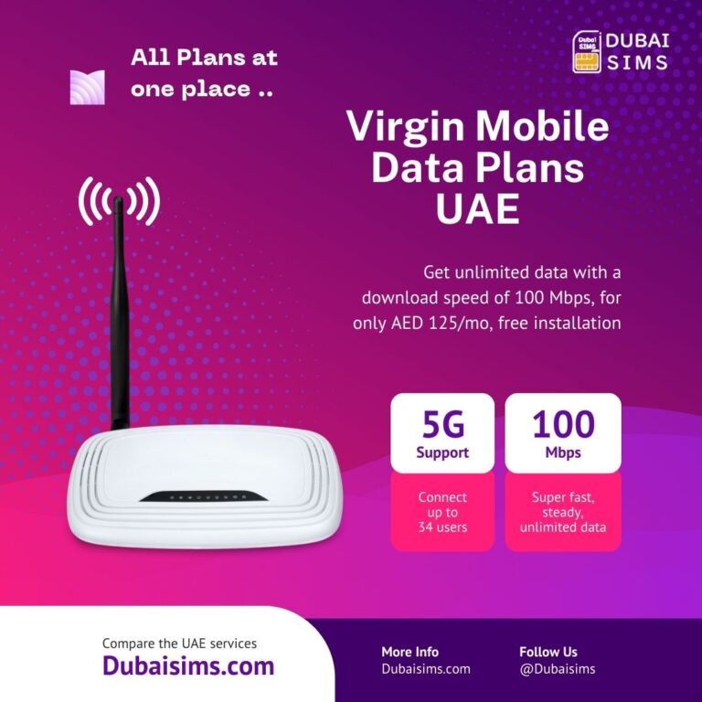 Virgin Mobile Data Plans (UAE) - Dubai Sims